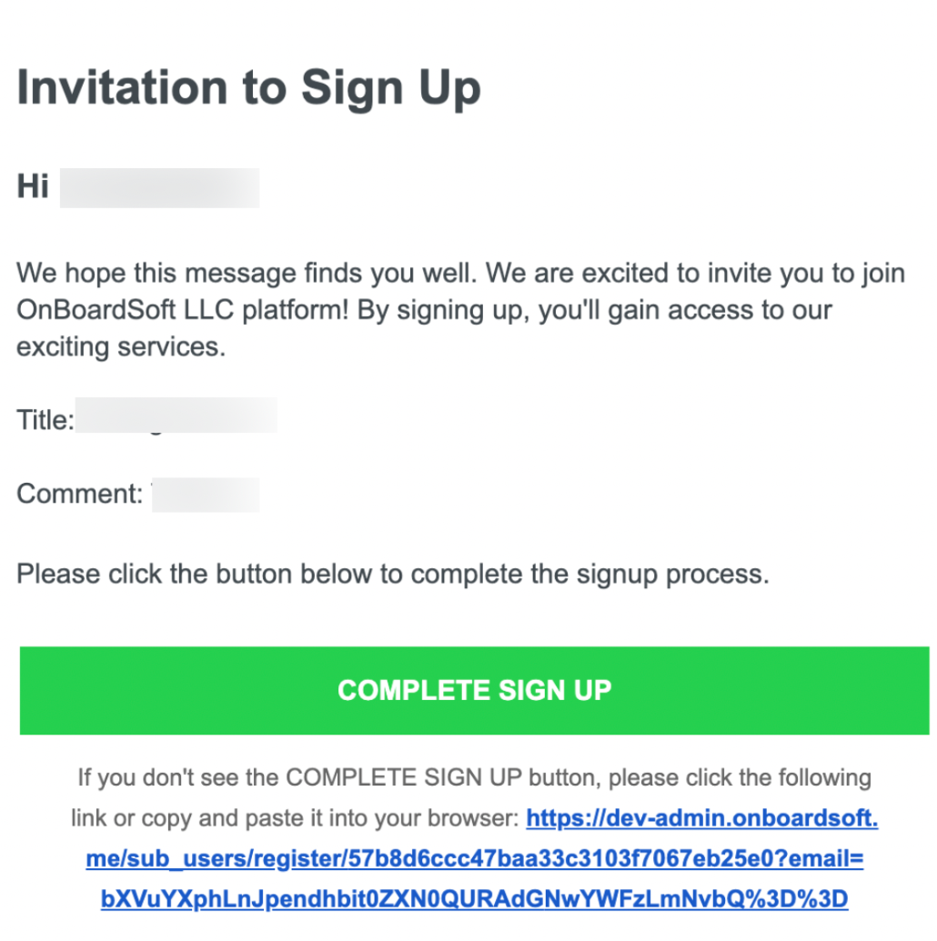 Onboarding Admin Sub Users – OnBoardSoft LLC