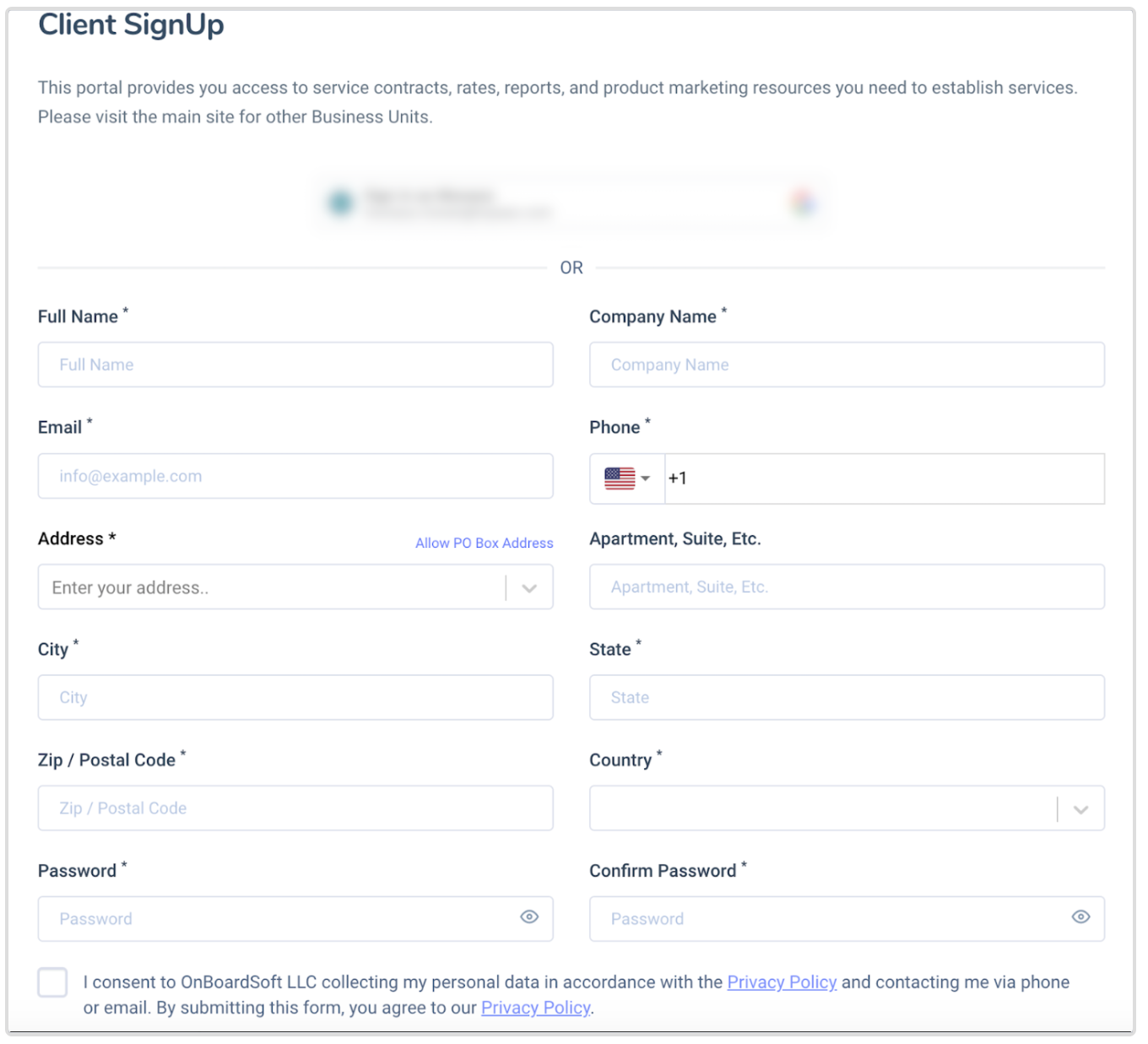 How to onboard a client(Admin Portal) through sharelink page ...