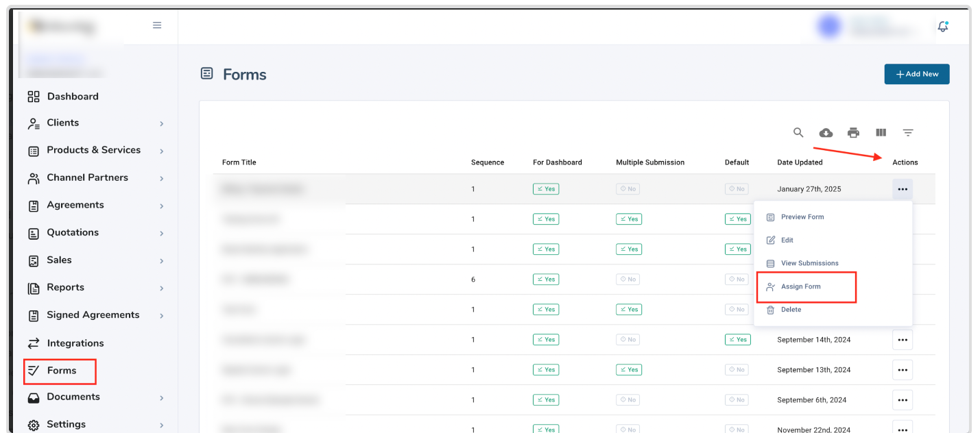 How to Assign a form – OnBoardSoft LLC