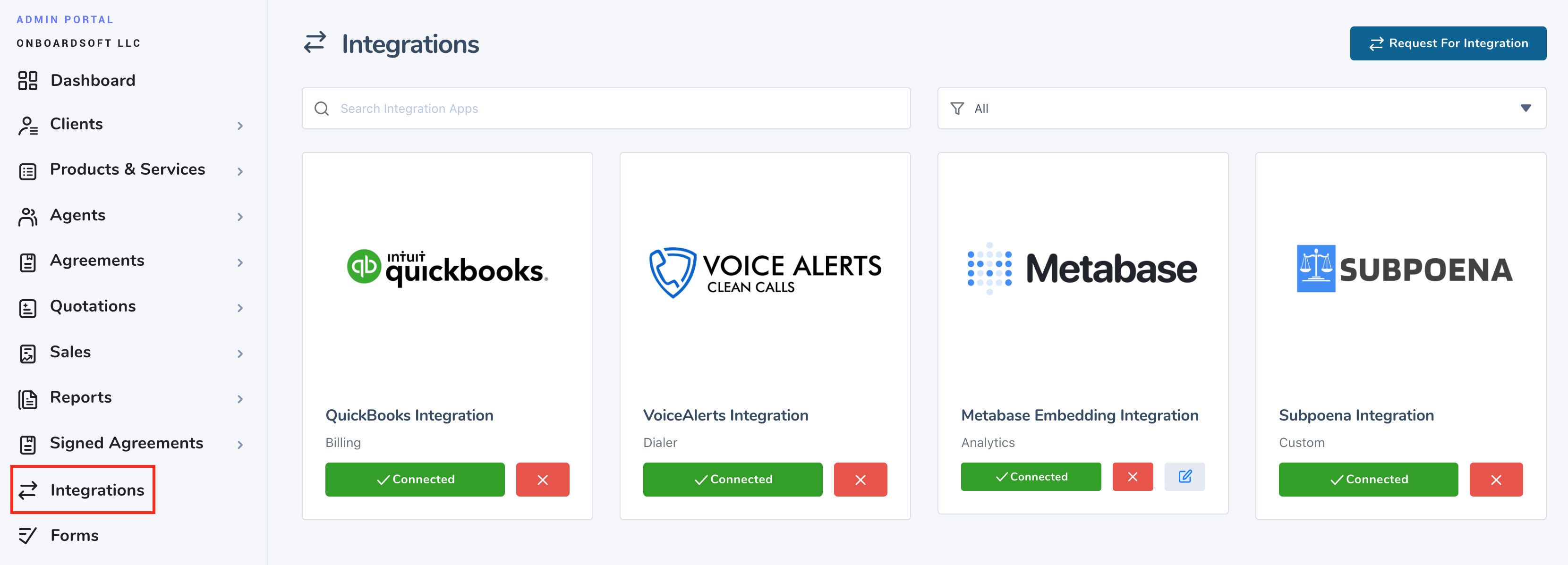 Available Integrations – OnBoardSoft LLC